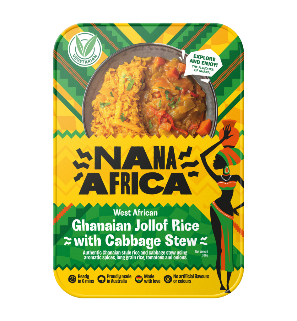 West African Ghanaian Jollof Rice With Cabbage Stew - Nana Africa